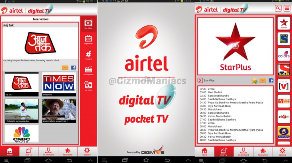 Airtel Pocket TV App Launched For Android | GizmoManiacs